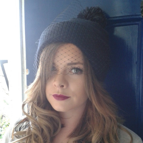 Veiled Beanie - Etsy