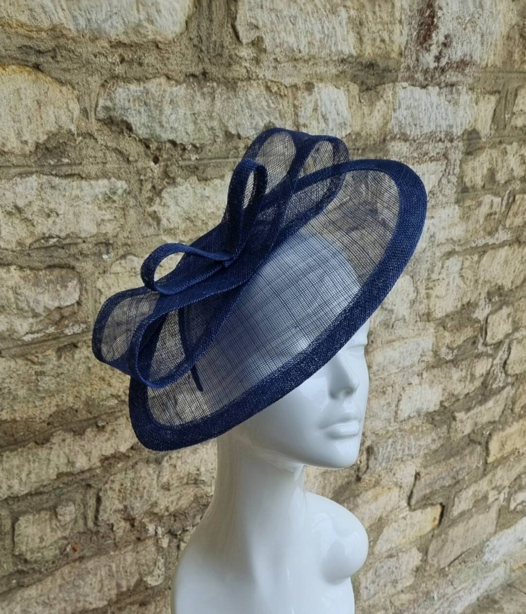 Navy Blue Wedding Hat Wedding Fascinator Hat Races Fascinator Races Hat ...