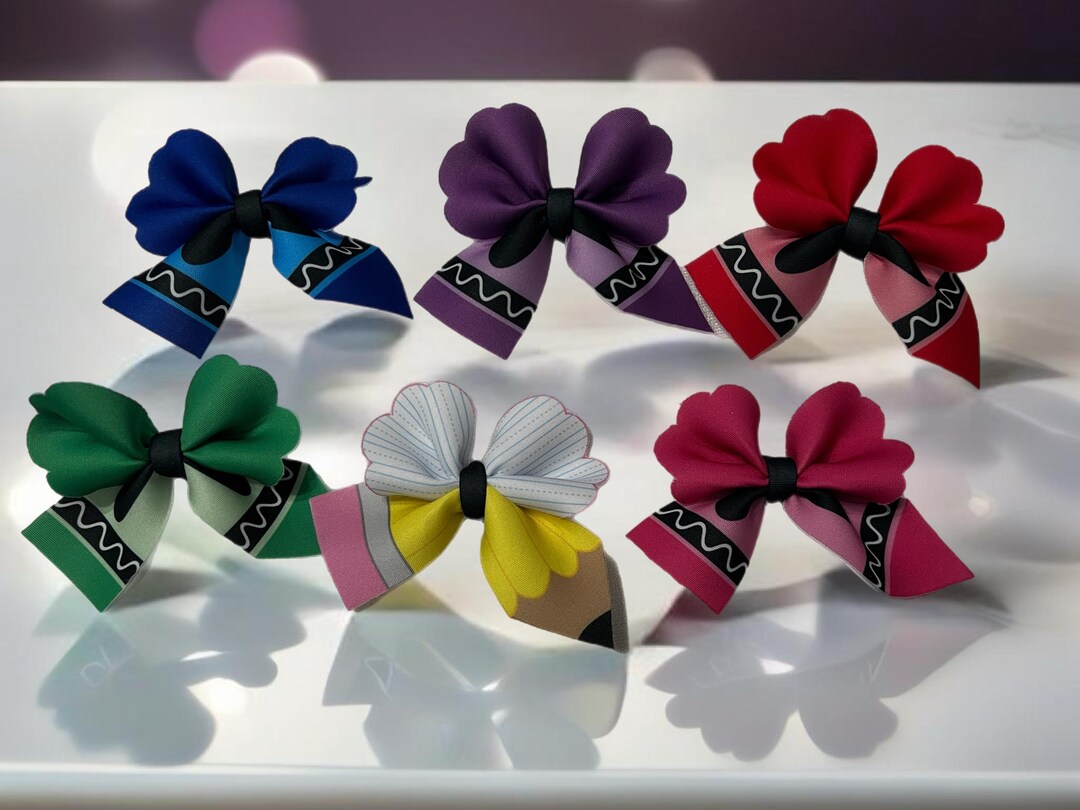 Crayon Bows - Etsy