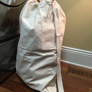 Heavy Duty Canvas Laundry Bag With Handle and Drawstring - Etsy