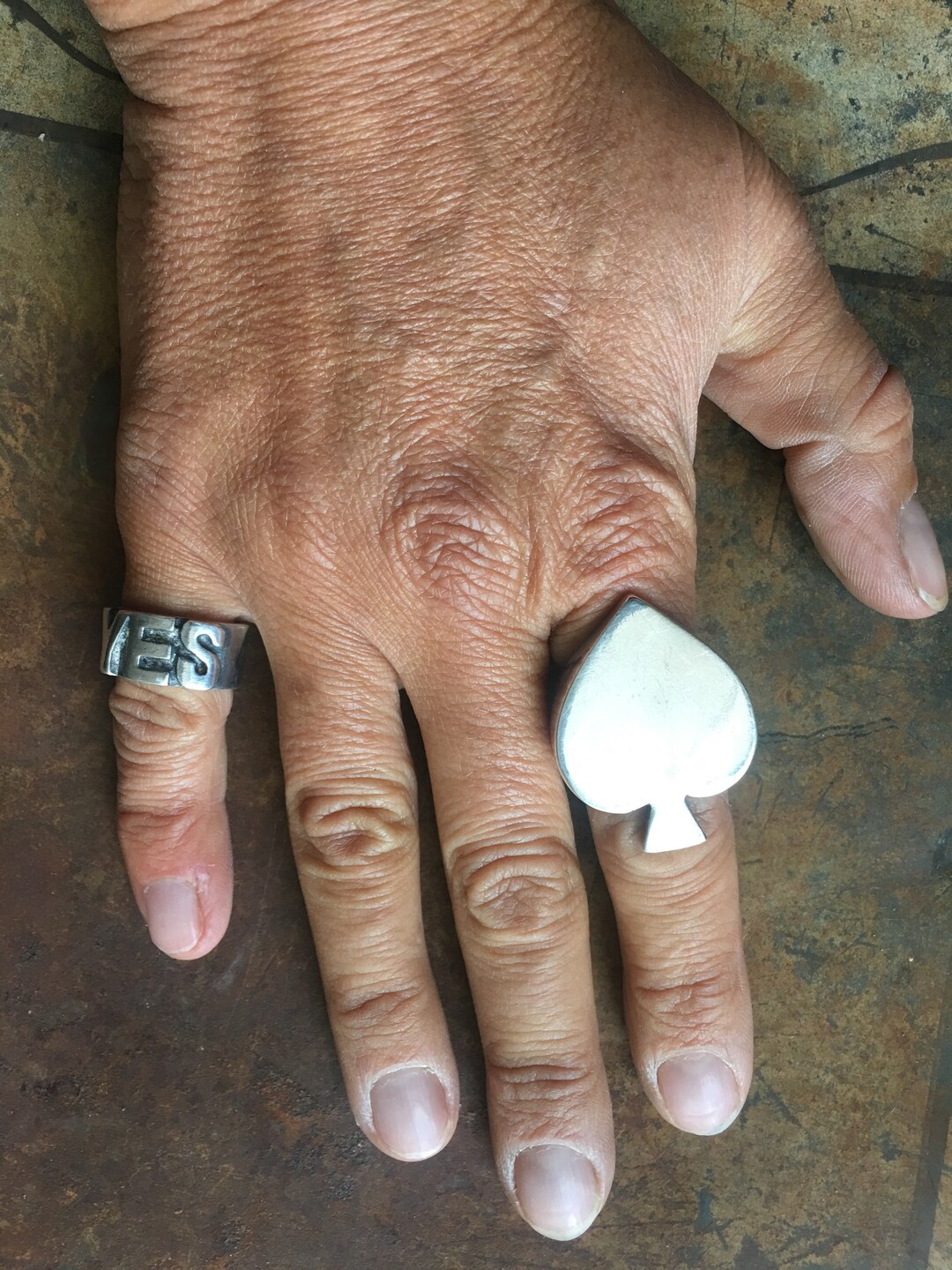 Ring Spades Heart Flowers Squares - Etsy