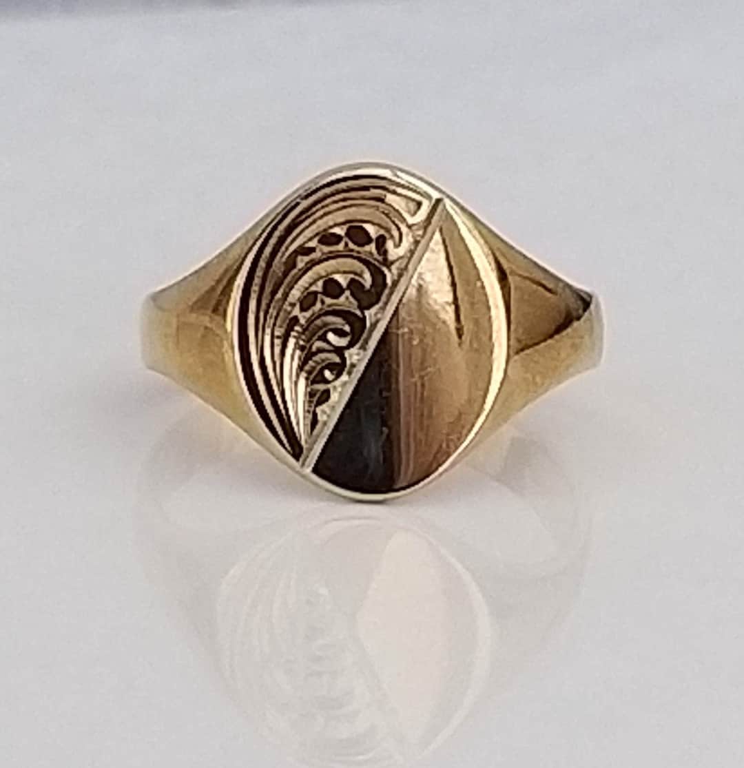 Vintage Solid Gold Signet Ring With Motif - Resizing, Appraisals ...