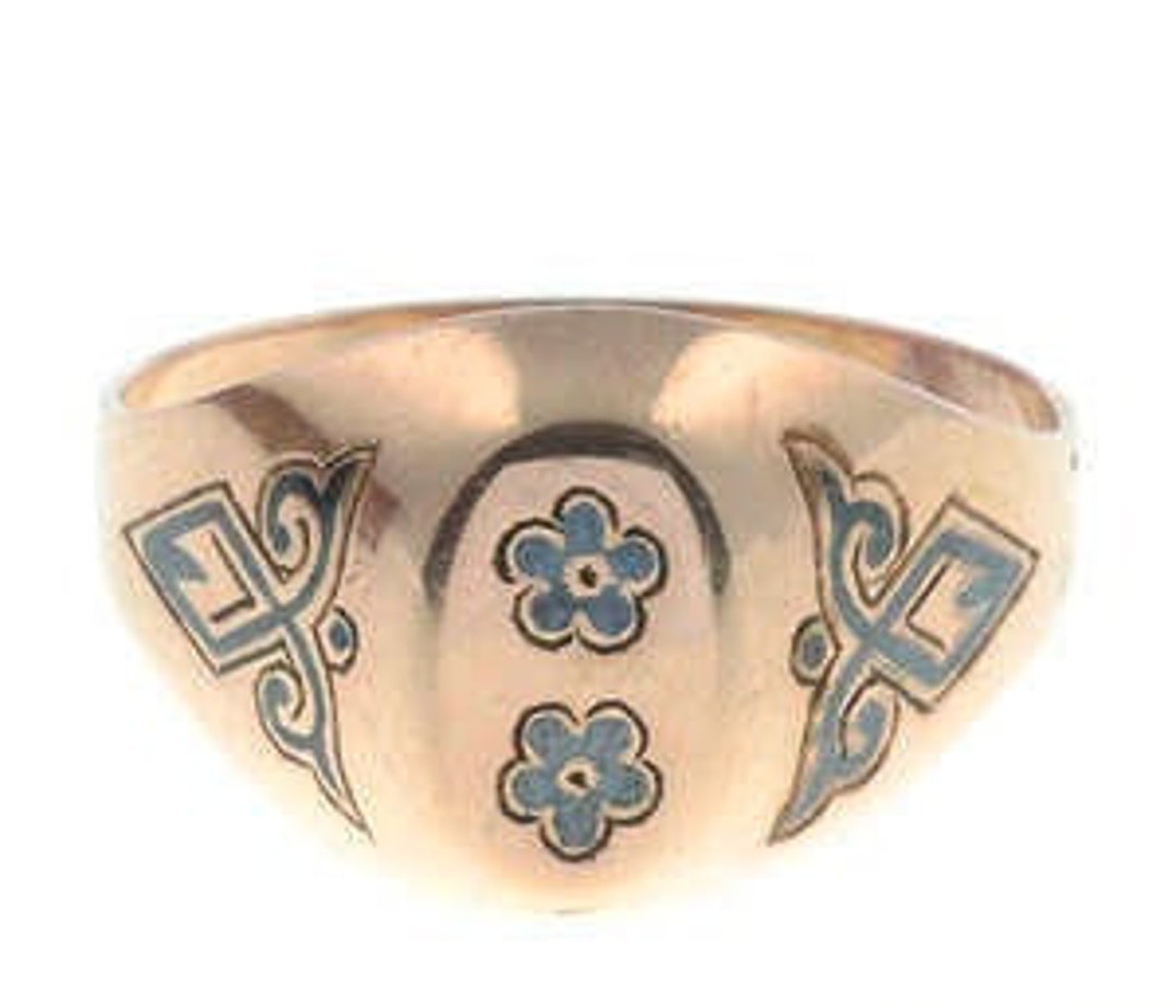 Antique Early 20th Century Russian Solid Rose Gold Signet Ring ...