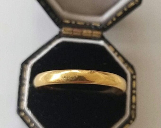 Antique 22ct Heavy Gold Band Anniversary Present, Engagement Wife ...