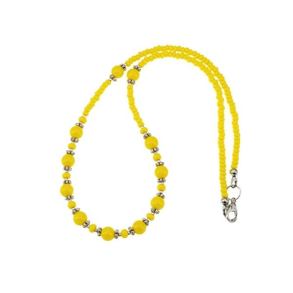 Yellow Bead Necklace - Etsy