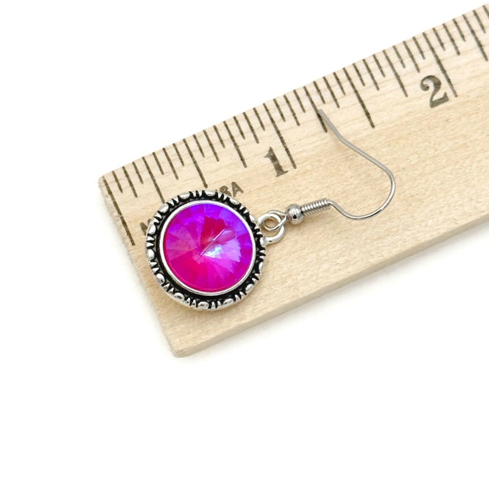 Magenta Earrings Fuchsia Earrings Birthday Gift Gift for - Etsy