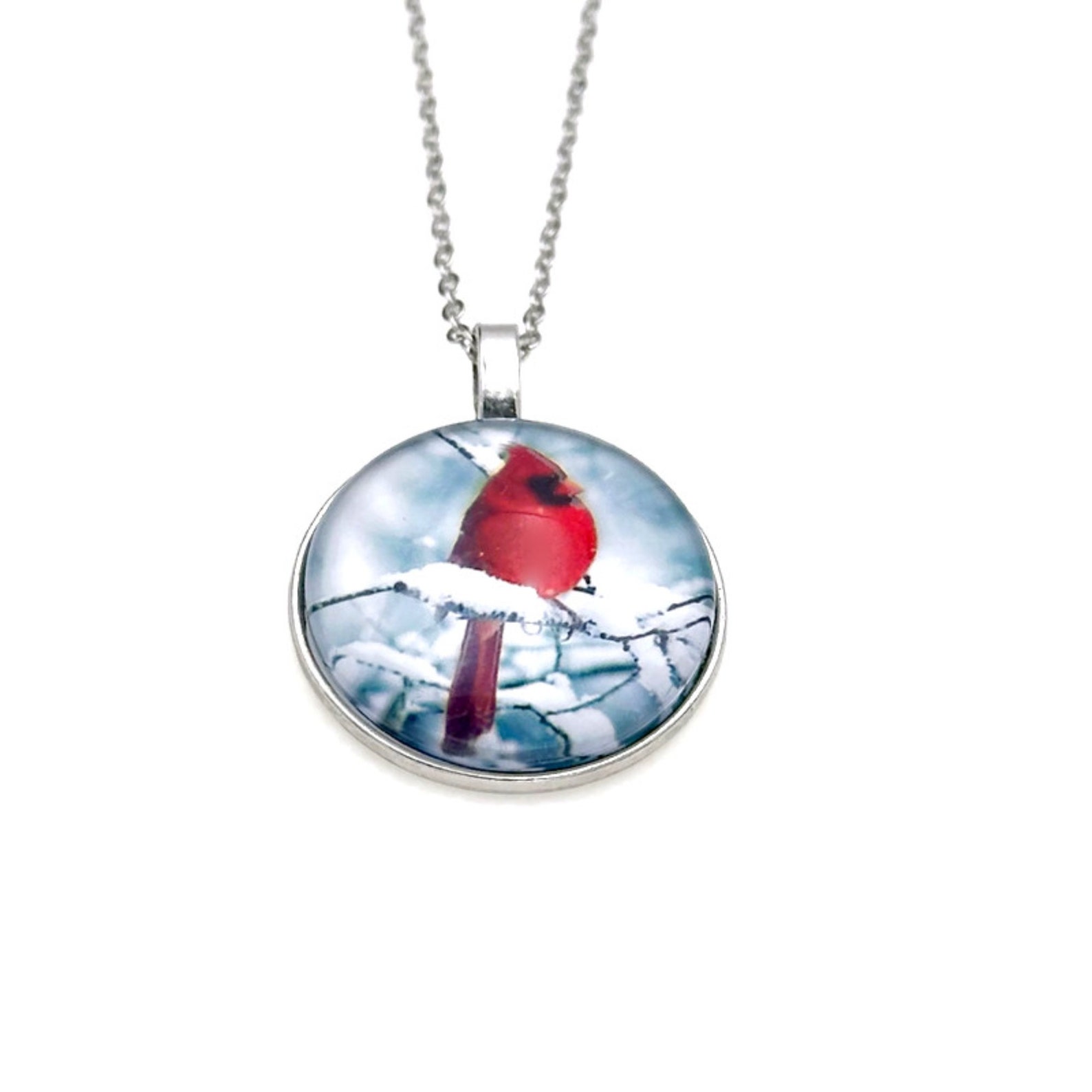 Cardinal Pendant, Cardinal Necklace, Winter Pendant, Cardinal Gifts ...