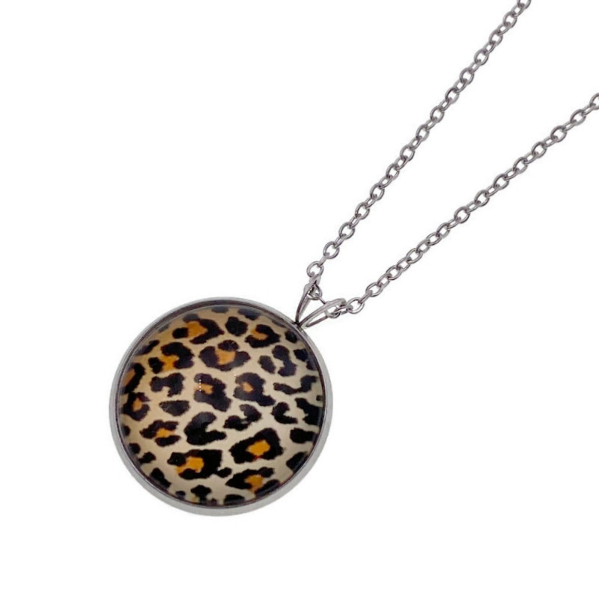 Cheetah Print Necklace, Leopard Print Necklace, Animal Print Necklace ...
