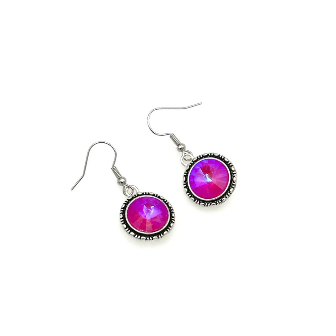 Magenta Earrings Fuchsia Earrings Birthday Gift Gift for - Etsy