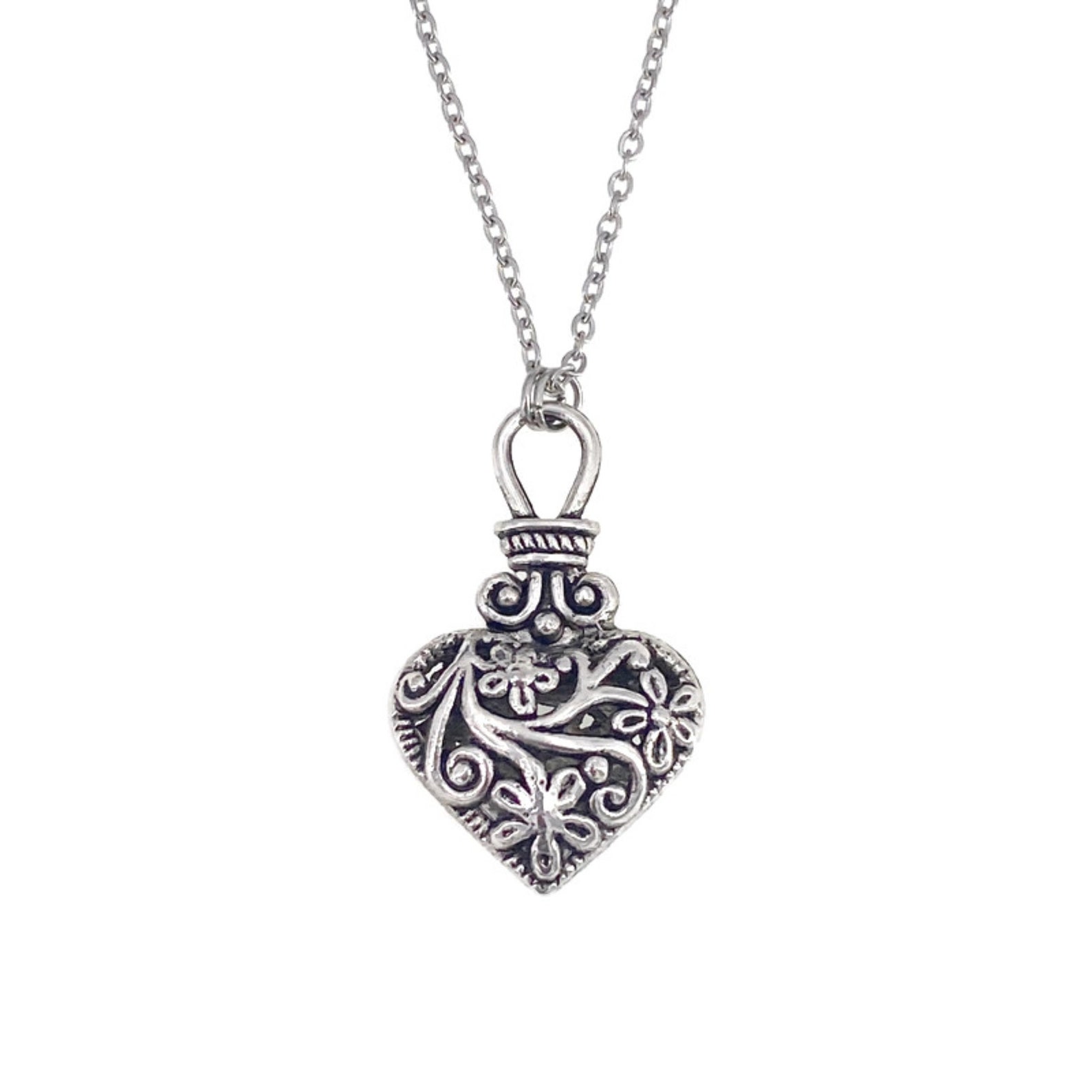 Filigree Heart Pendant Filigree Heart Necklace Heart - Etsy