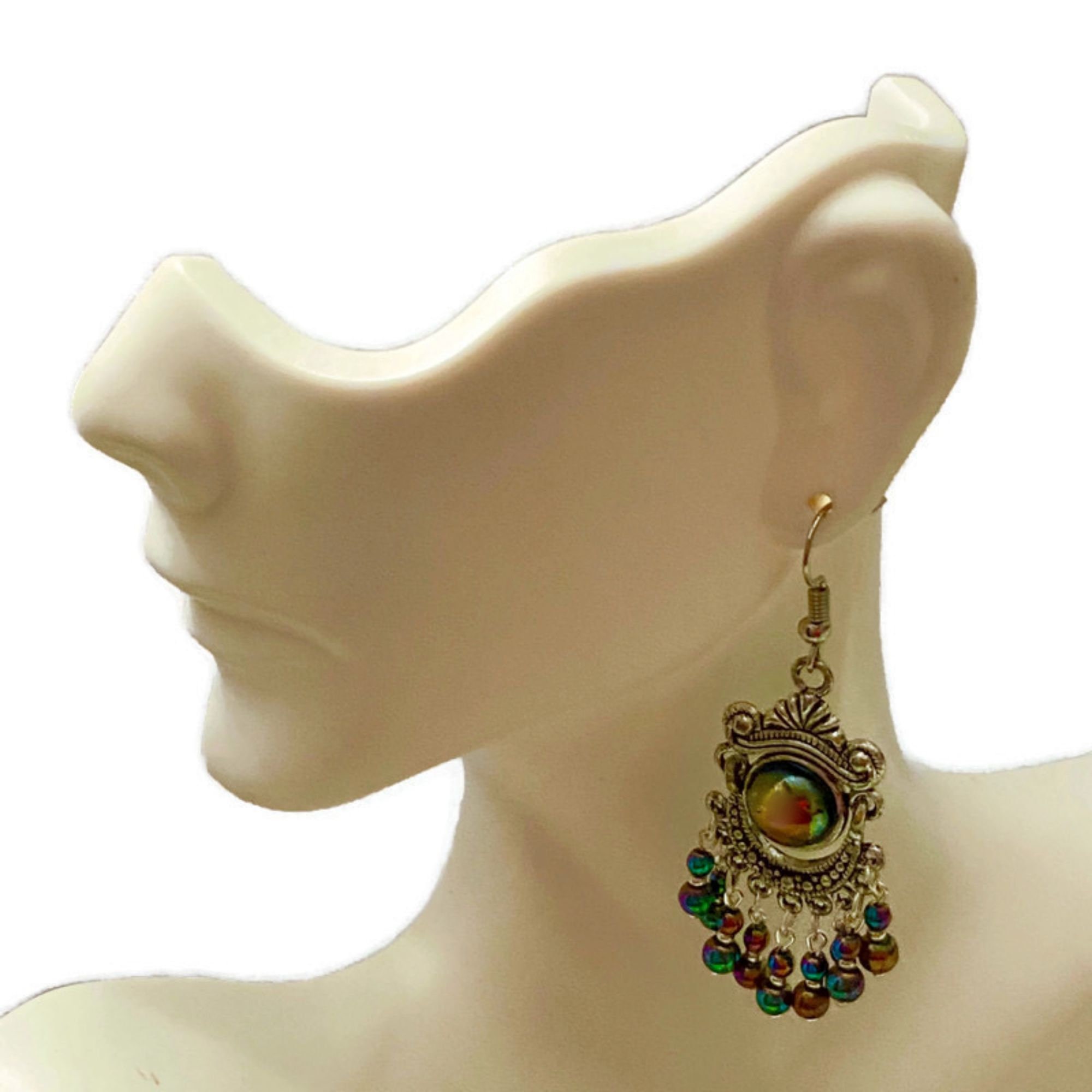 Rainbow Hematite Earrings Rainbow Earrings Colorful Etsy