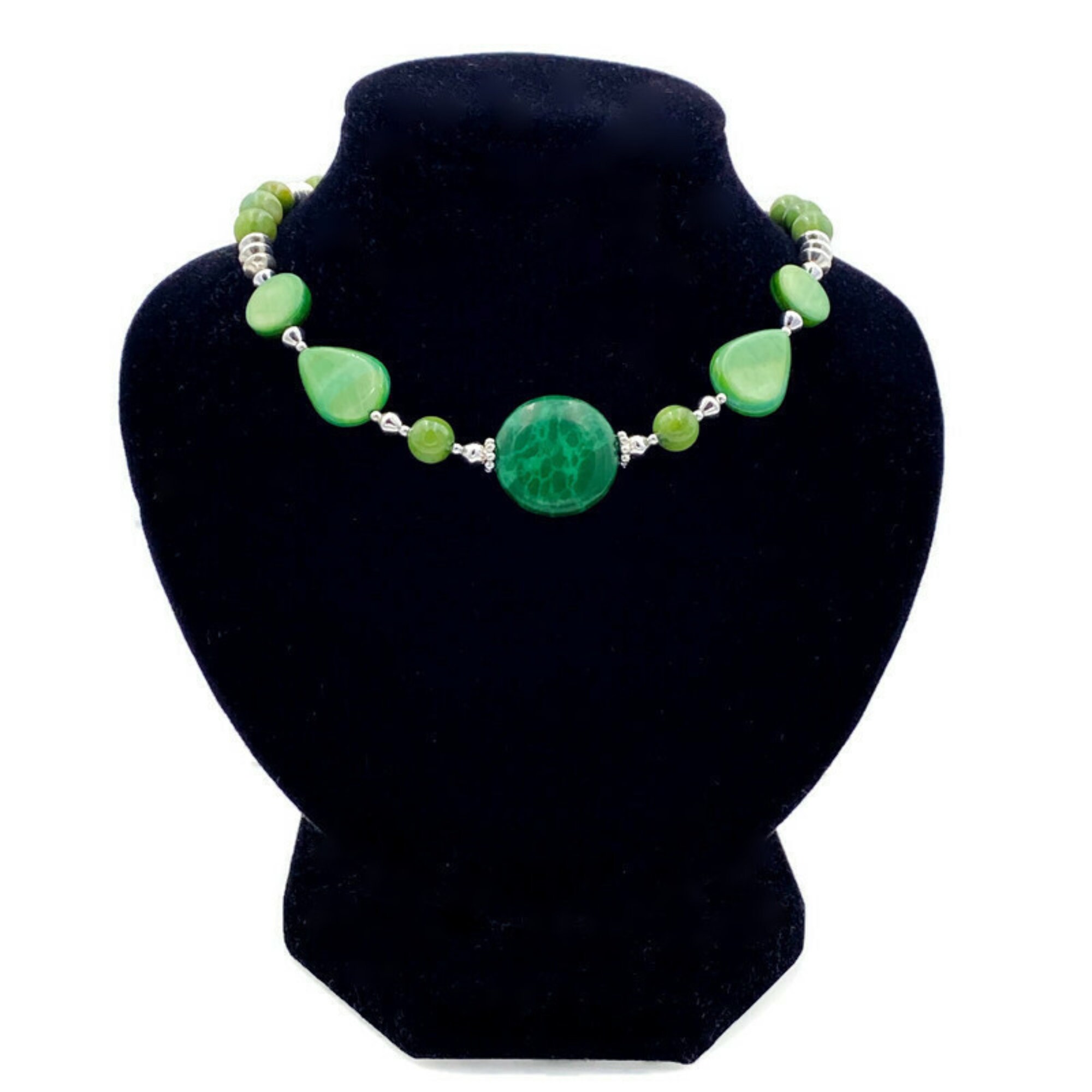 Green Shell Necklace, Green Pendant Necklace, Mothers Day Gift, Gift ...