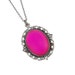 Hot Pink Pendant, Pink Pendant Necklace, Hot Pink Necklace, Bright Pink ...