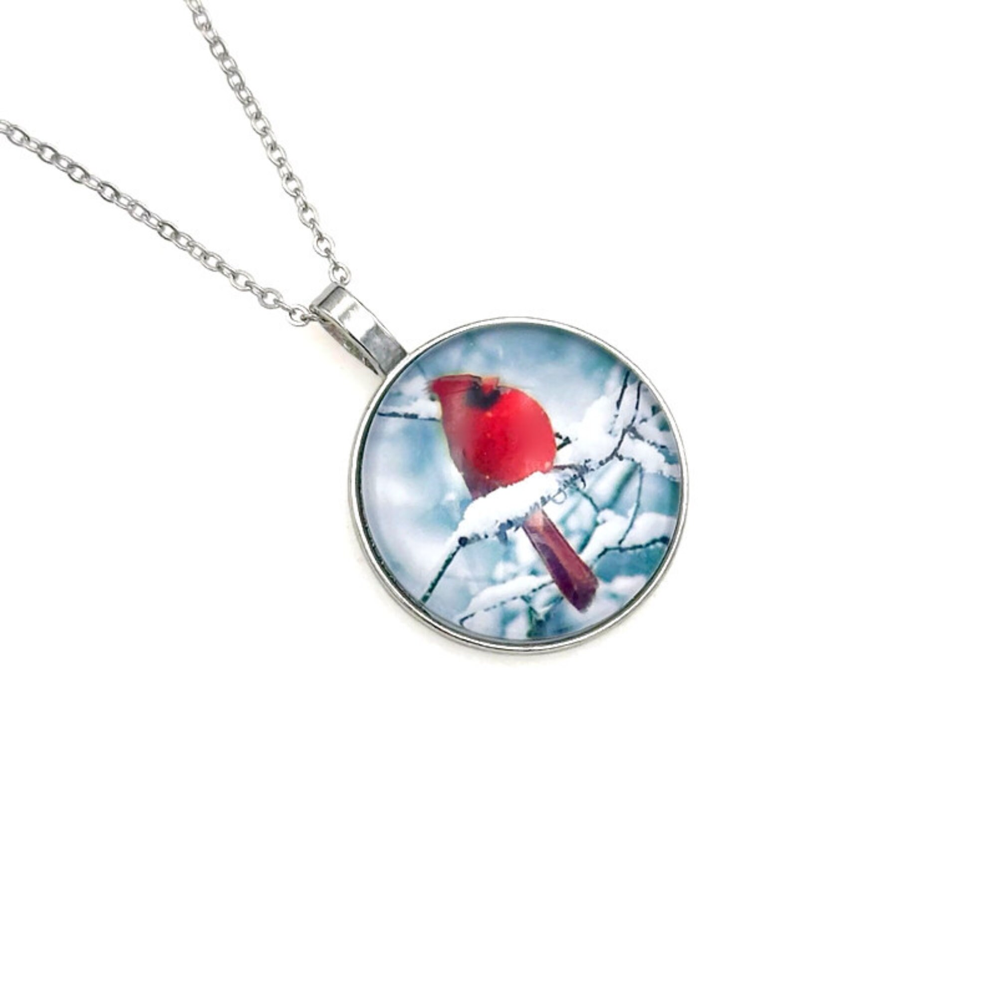Cardinal Pendant, Cardinal Necklace, Winter Pendant, Cardinal Gifts ...