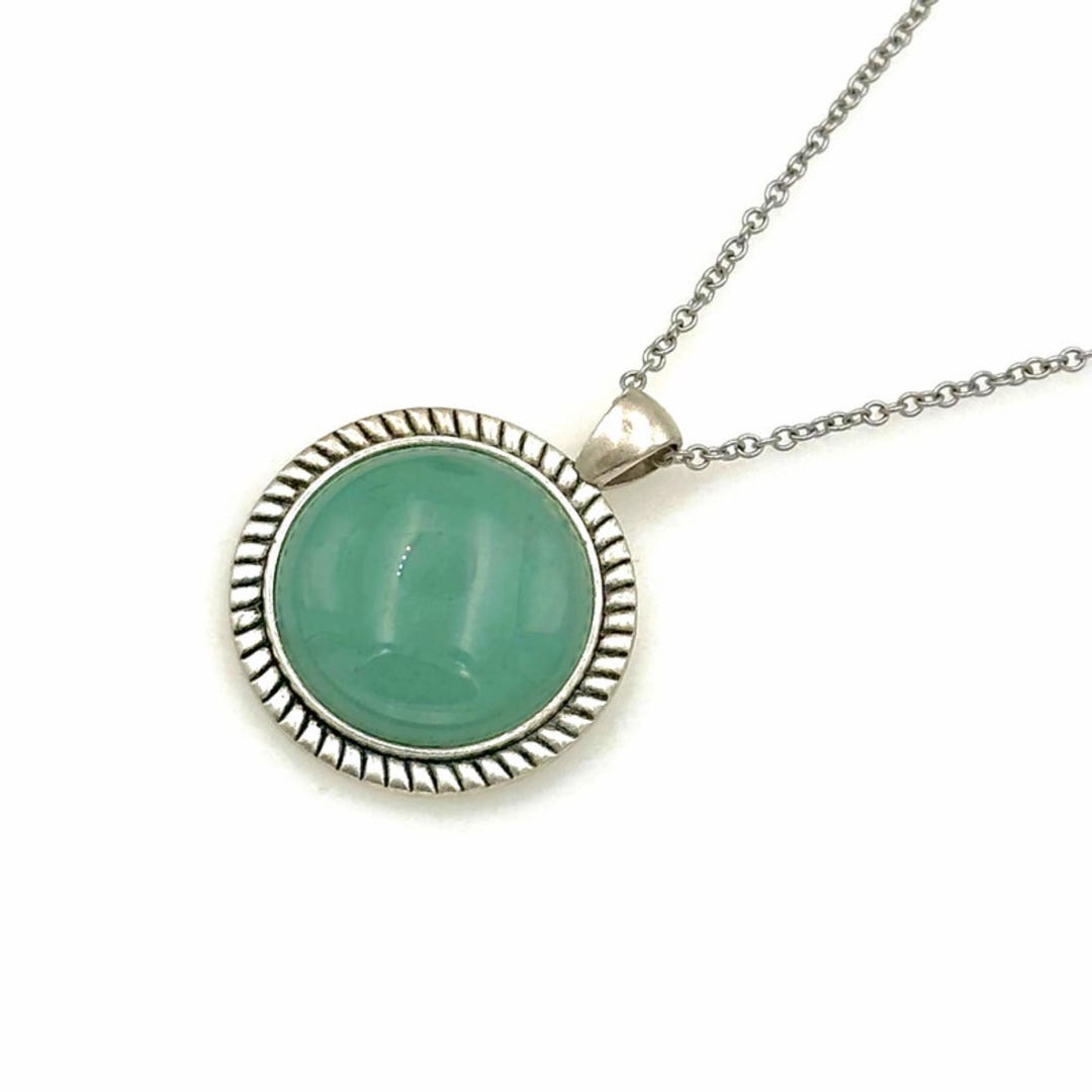 Green Aventurine Pendant, Green Stone Pendant, Birthday Gift, Gift for ...