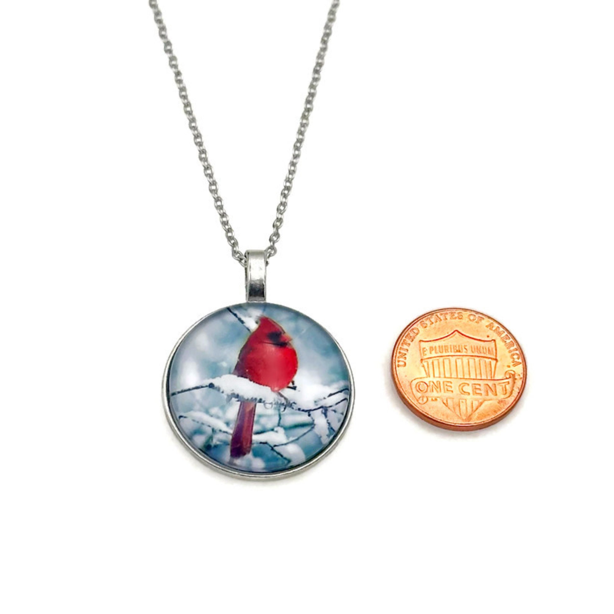 Cardinal Pendant, Cardinal Necklace, Winter Pendant, Cardinal Gifts ...