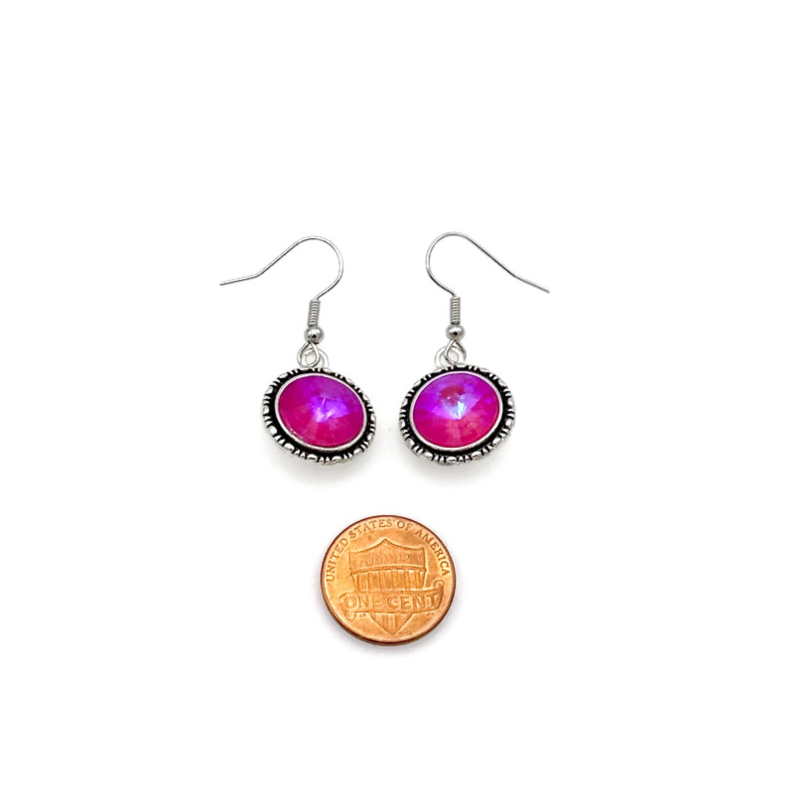 Magenta Earrings, Fuchsia Earrings, Birthday Gift, Gift for Her, Gift ...