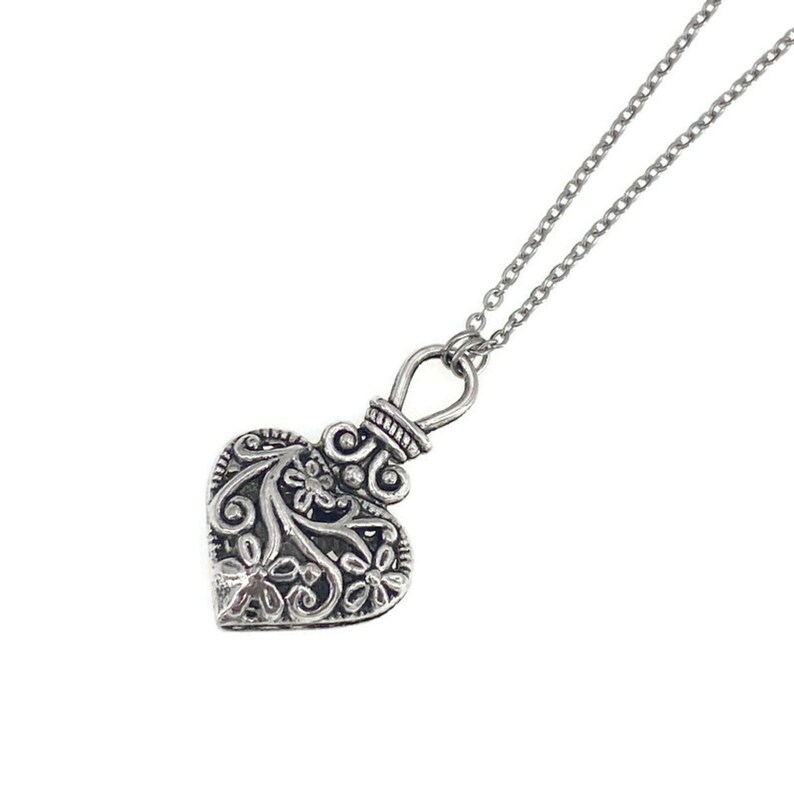 Filigree Heart Pendant Filigree Heart Necklace Heart - Etsy