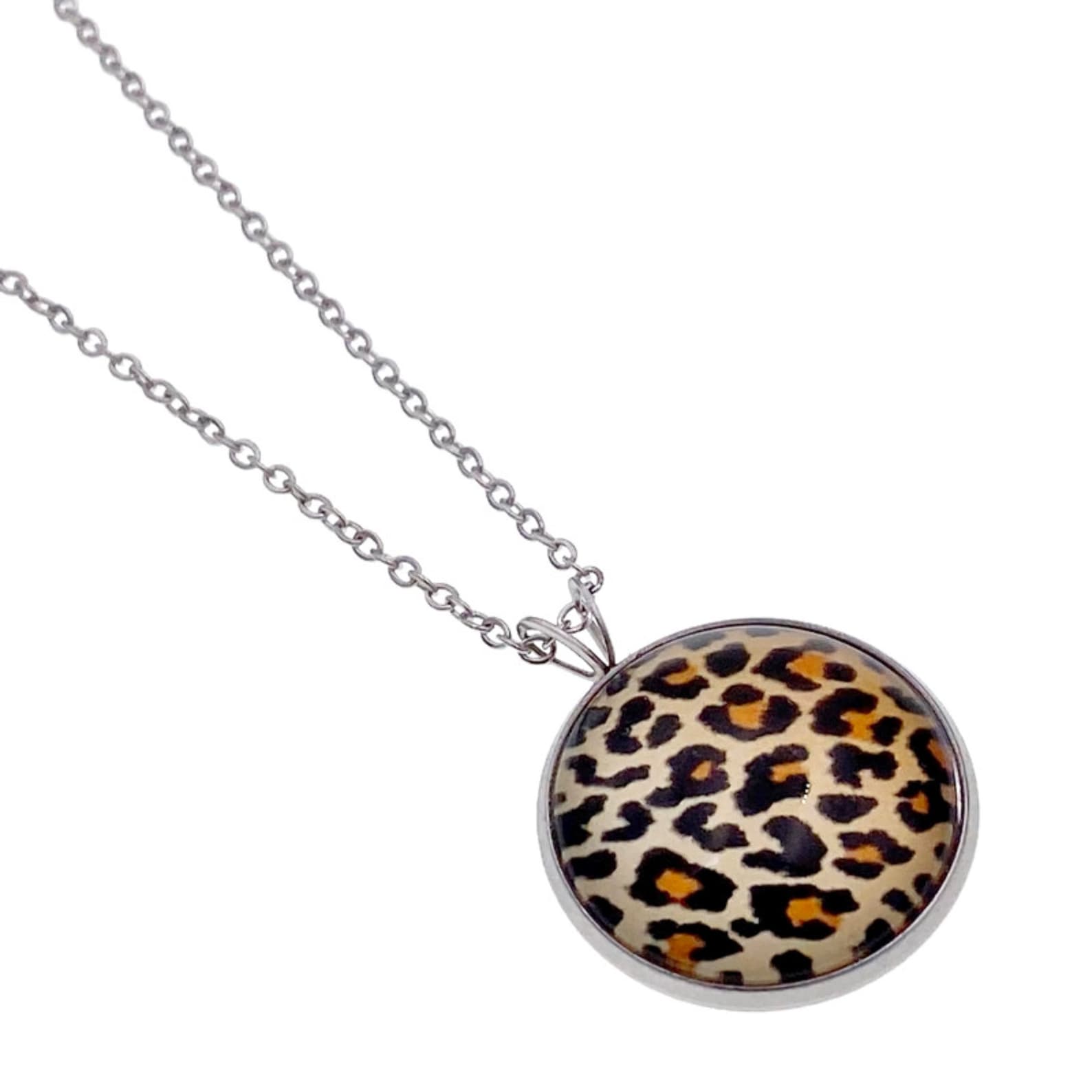 Cheetah Print Necklace, Leopard Print Necklace, Animal Print Necklace ...