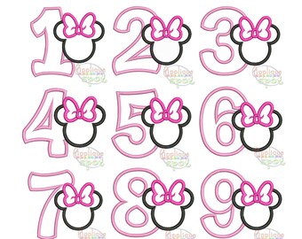 Minnie mouse numbers | Etsy