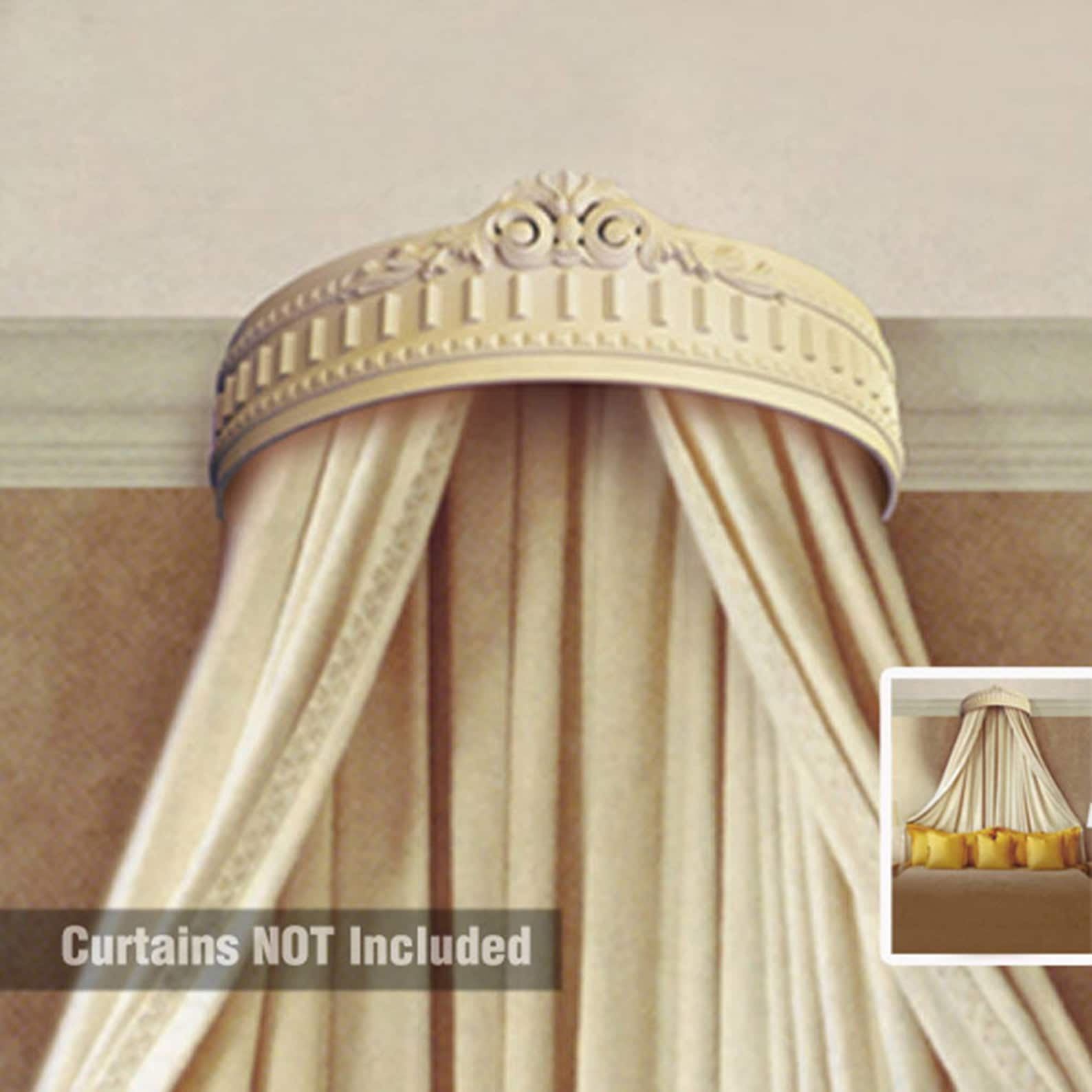 Beautiful Bed Crown - Elegant Handcrafted Shabby Chic Cream Color ...