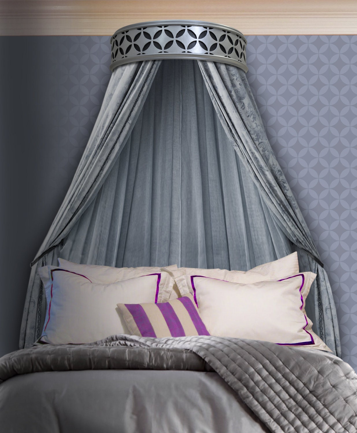 Modern Elegant Bed Crown Handcrafted Geo-cstar Bed Crown - Etsy