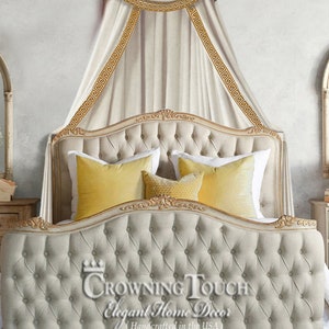 Greek Key Bed Crown Beautifully Handcrafted for Your Bedroom - Teester ...