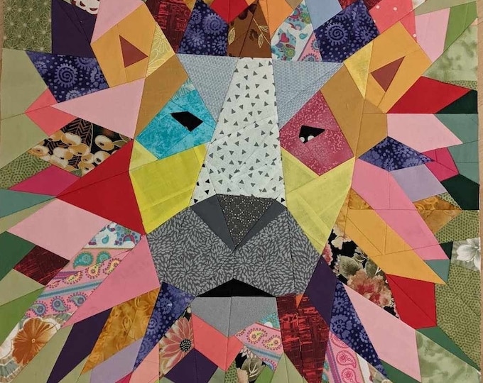 Dashing Lion FPP Quilt Pattern - Templates - Etsy