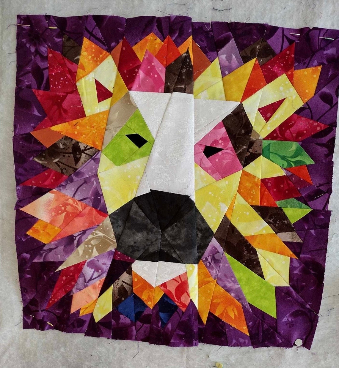 Dashing Lion FPP Quilt Pattern - Templates - Etsy