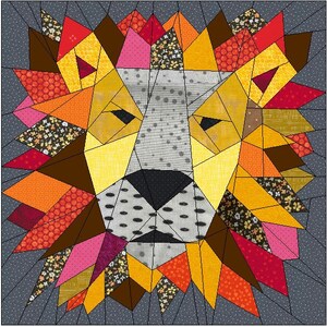 Dashing Lion FPP Quilt Pattern - Templates - Etsy