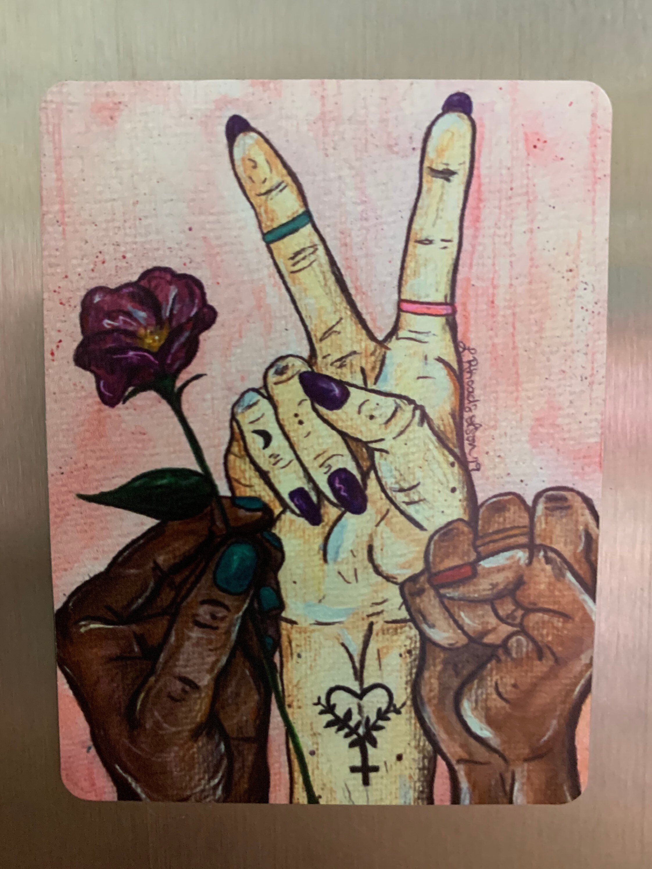 Feminist Hands in Unity MAGNET Based on Original Art Piece - Etsy