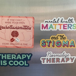 Mental Health MAGNETS 5-pack - Normalize Therapy, End the Stigma ...