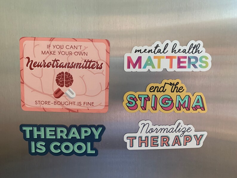 Mental Health MAGNETS 5-pack Normalize Therapy End the - Etsy