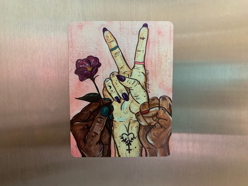 Feminist Hands in Unity MAGNET Based on Original Art Piece - Etsy