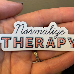 Normalize Therapy Magnet | 3" X 1.06" | Mental Health Awareness Magnet ...