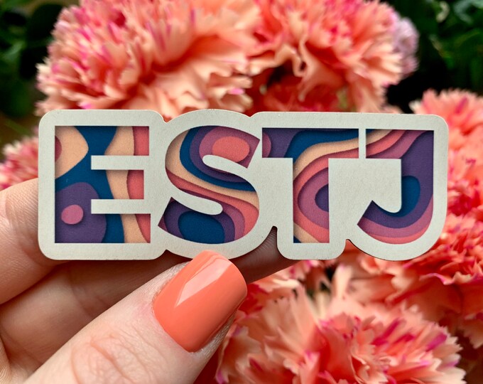 ESTJ Sticker | Myers-briggs Personality Test | Waterproof Sticker - Etsy