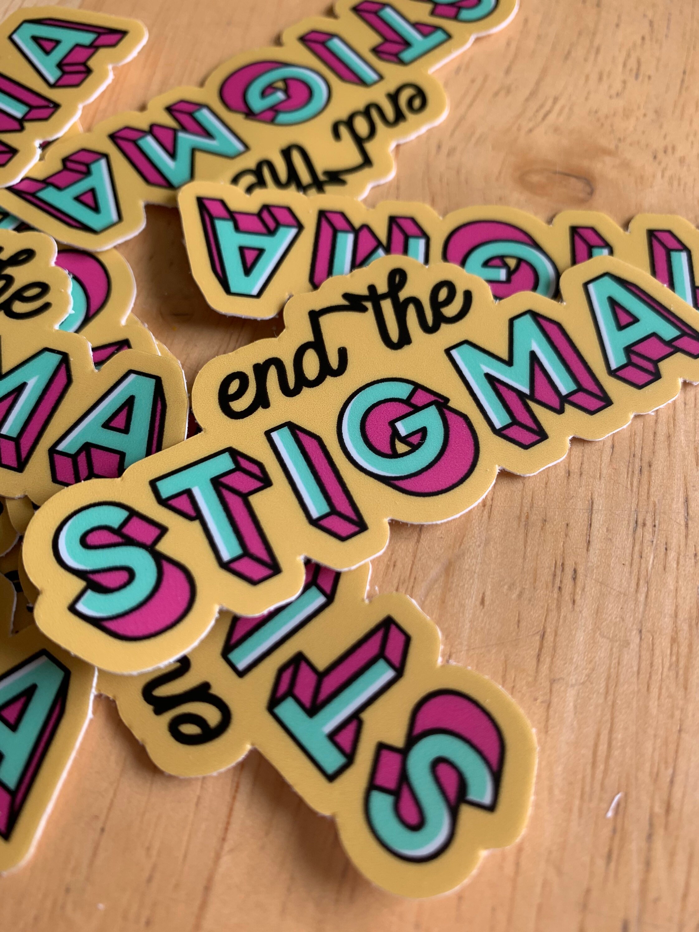 End the Stigma Sticker 3 X 1.2 Mental Health - Etsy Denmark