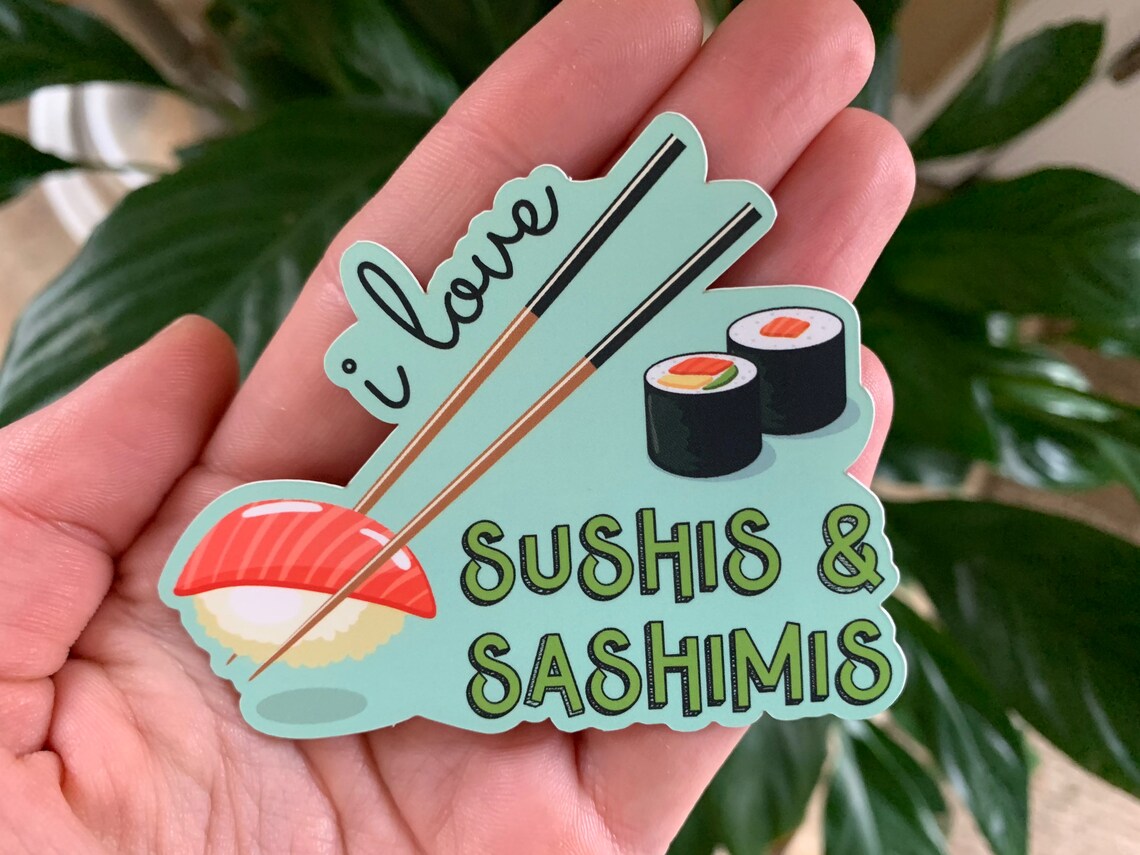I Love Sushis and Sashimis Sticker - Etsy