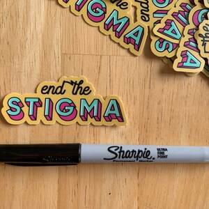 End the Stigma Sticker | 3" X 1.2” | Mental Health Awareness Decal - Etsy