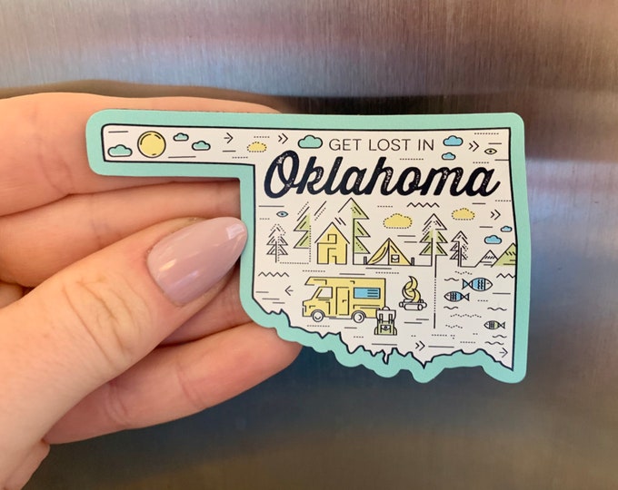 Get Lost in Oklahoma MAGNET - State Magnet - Etsy
