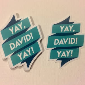 Yay, David! Yay! Sticker - Etsy