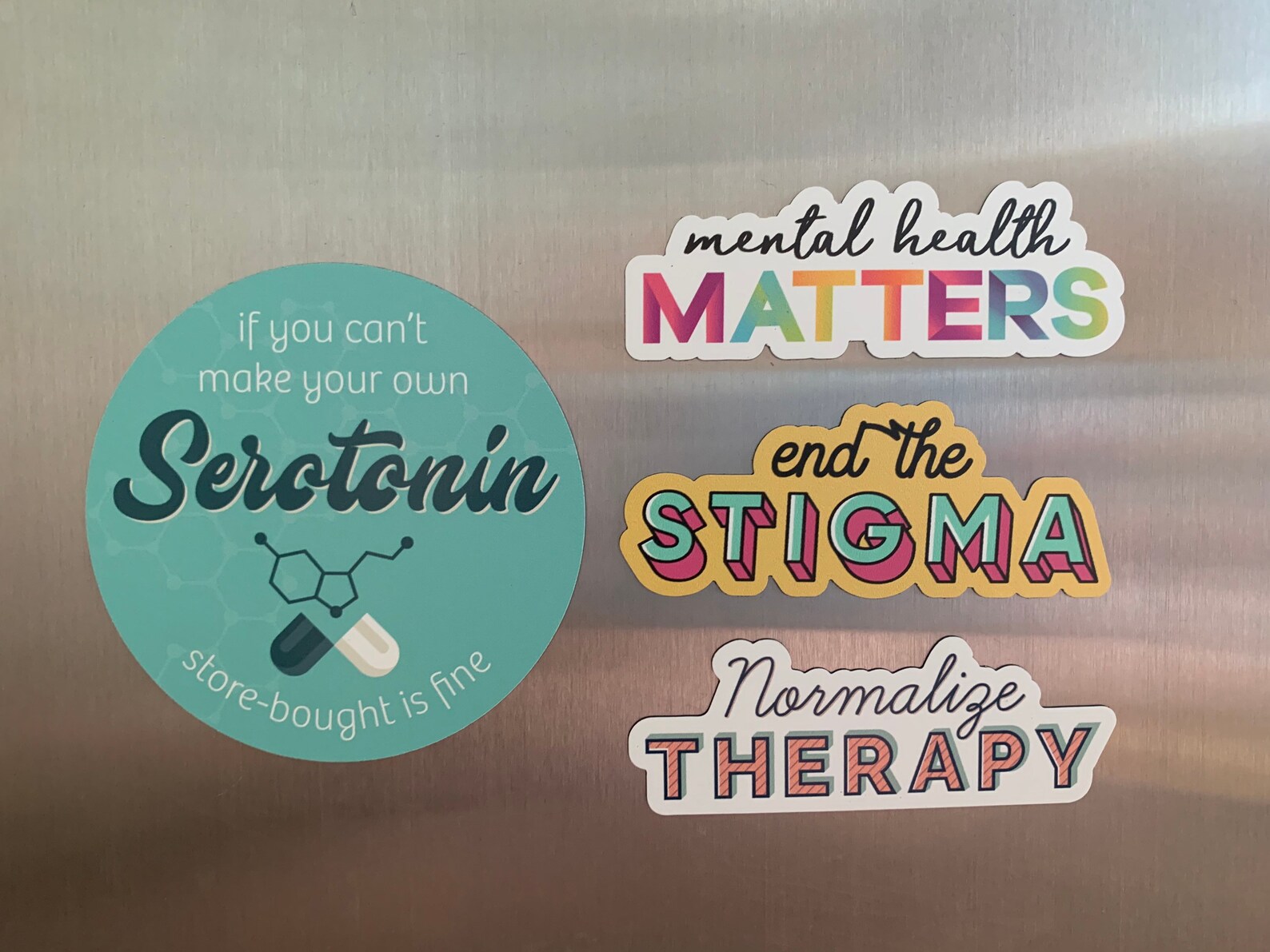Mental Health MAGNETS 4-pack Normalize Therapy End the | Etsy