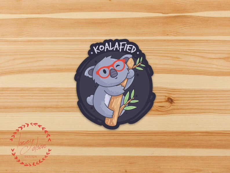 Koalafied Sticker Koala with Glasses | Etsy