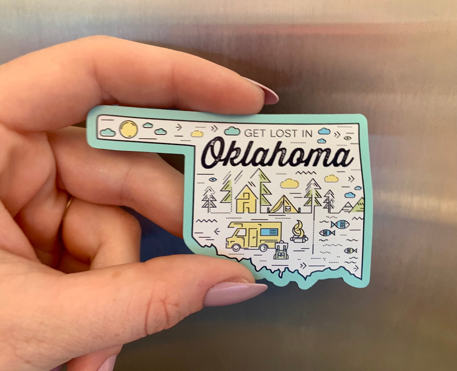 Get Lost in Oklahoma MAGNET State Magnet - Etsy