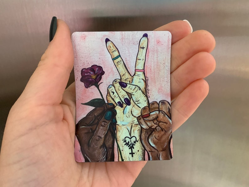 Feminist Hands in Unity MAGNET Based on Original Art Piece - Etsy
