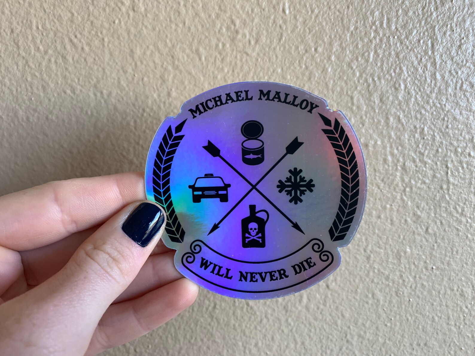 Michael Malloy Will Never Die HOLOGRAPHIC STICKER Inspired - Etsy