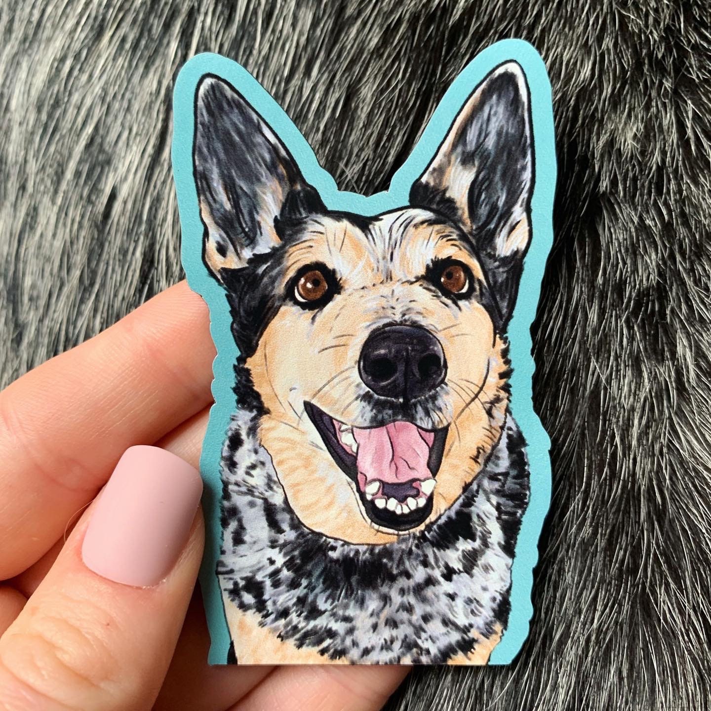 Blue Heeler Sticker - Australian Cattle Dog Illustrated Vinyl Decal - Etsy