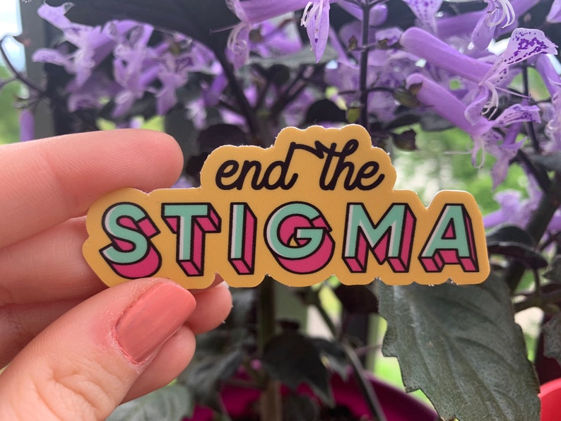 End the Stigma Sticker 3 X 1.2 Mental Health - Etsy Denmark