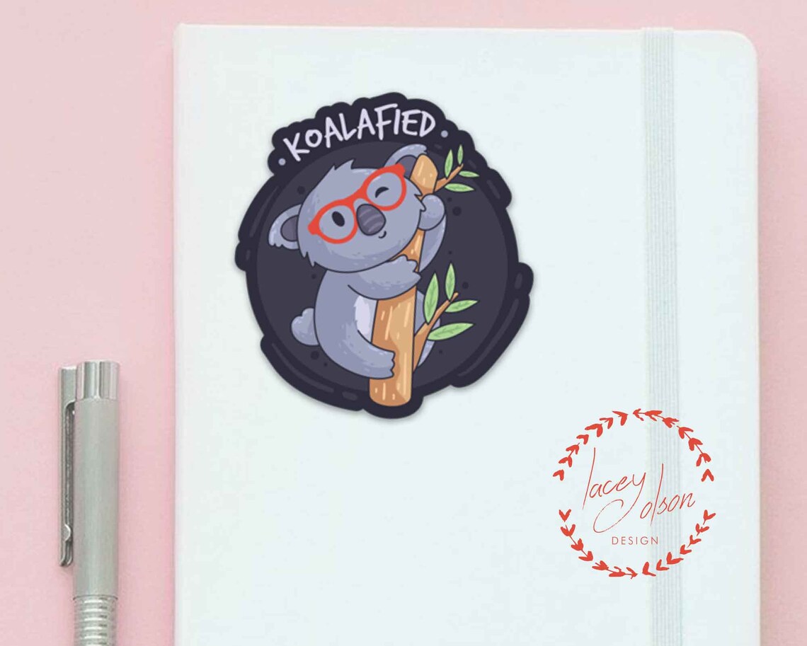 Koalafied Sticker - Koala With Glasses - Etsy