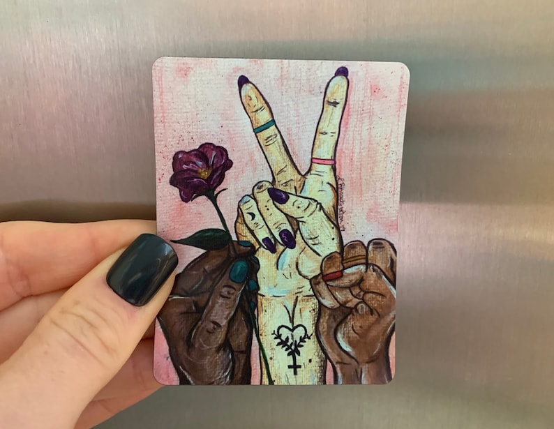 Feminist Hands in Unity MAGNET Based on Original Art Piece - Etsy